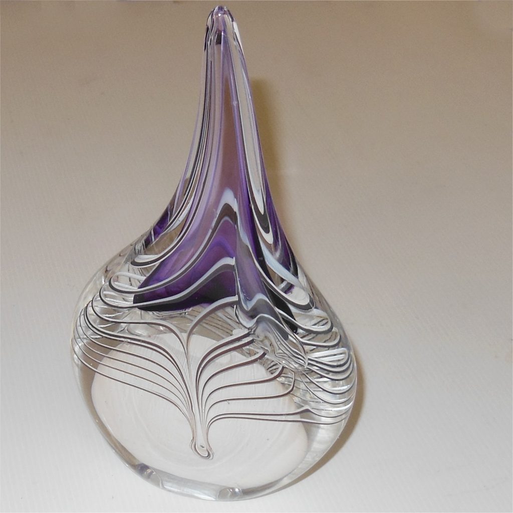 Teardrop Art Glass Adam Jablonski Poland - Camberwell Antique Centre