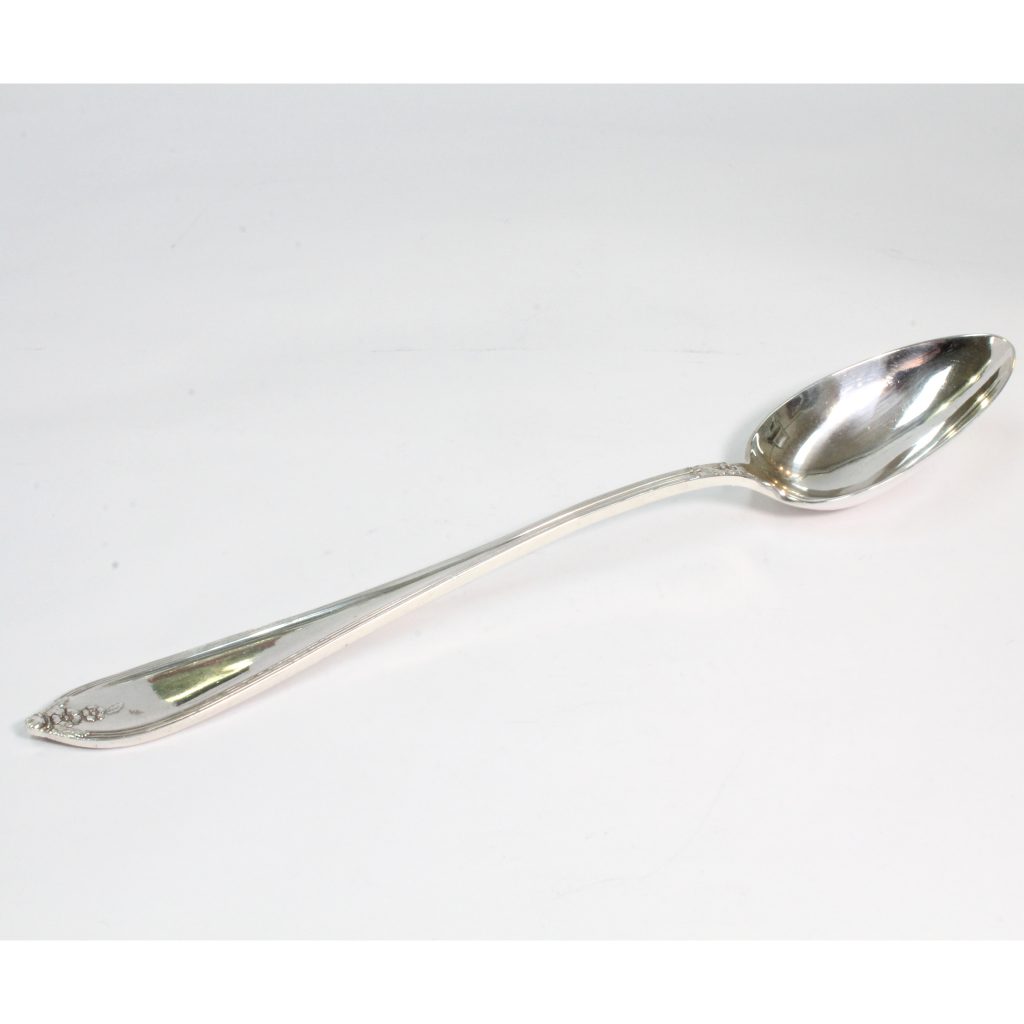 Large Silver Plated Serving Spoon 1900 - Camberwell Antique Centre
