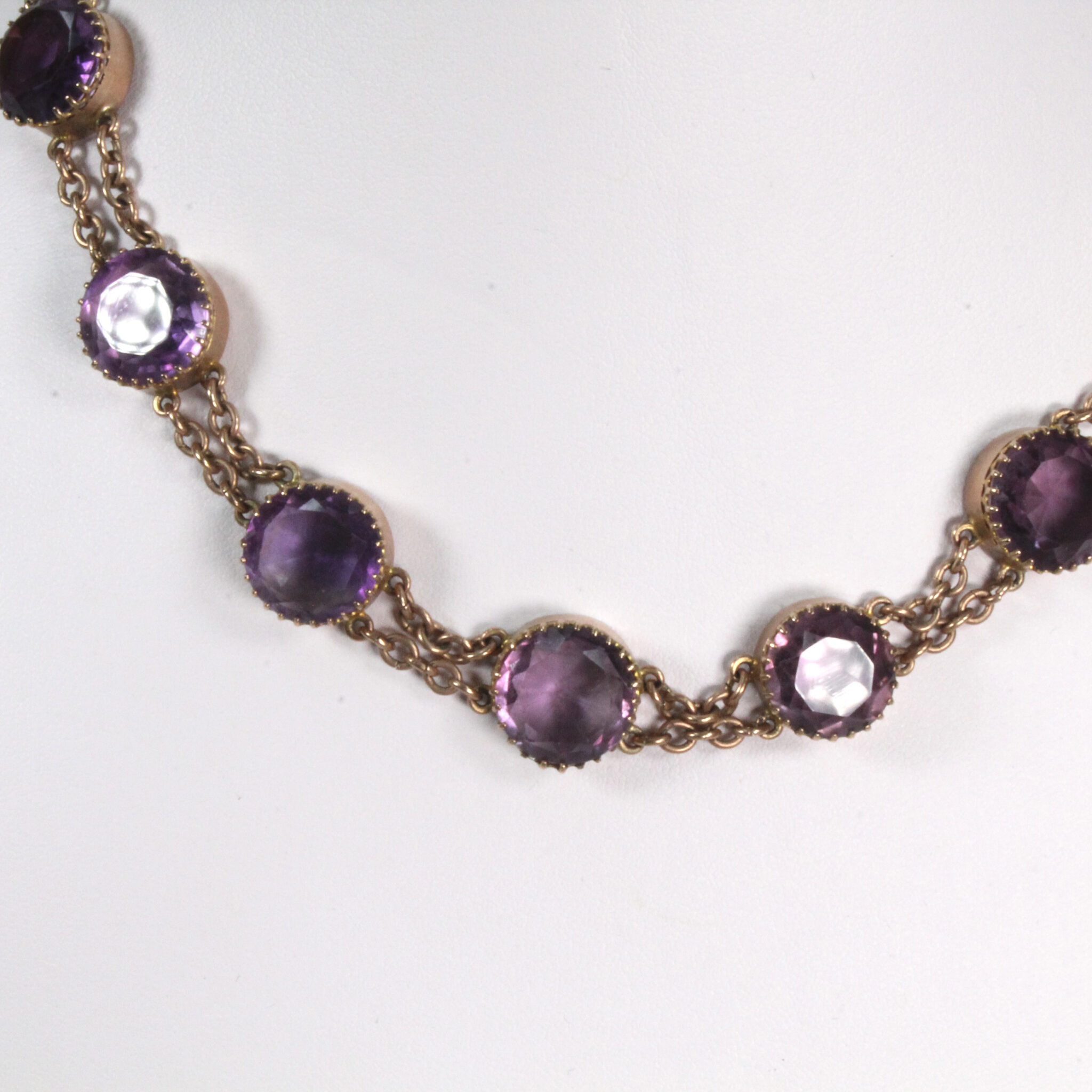 Antique 9ct Amethyst Collar - Camberwell Antique Centre
